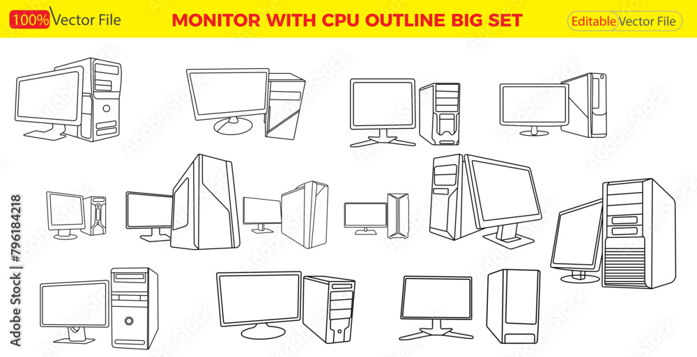 Tech computer. Computer logo. Pc logo. Gaming. Monitor. CPU. GPU ...