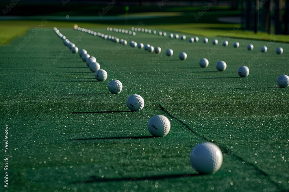 The geometry of golf, captured in the alignment of balls on the driving ...