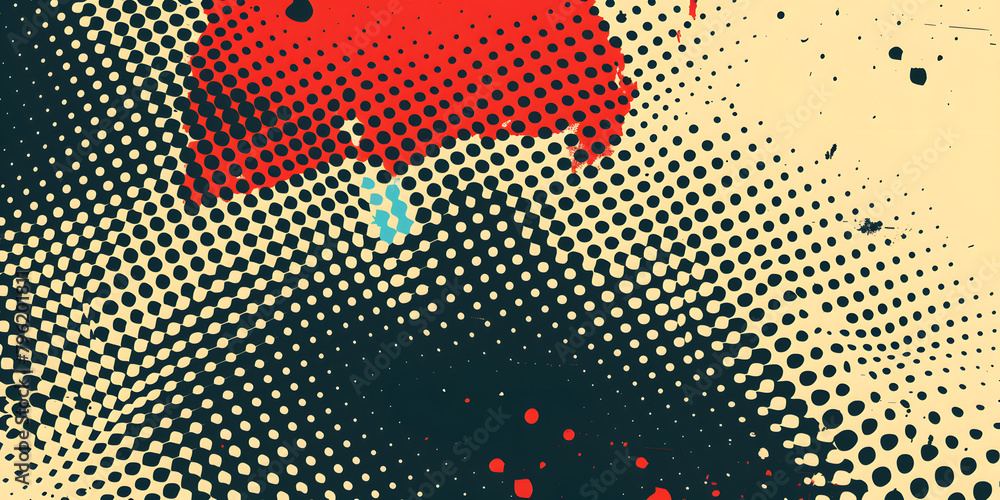 Halftone dot pattern overlay, adding a vintage comic book or pop art ...