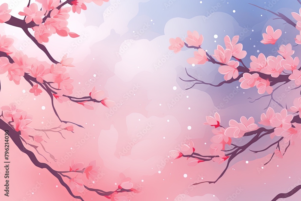 Sakura Springtime Gradients: Blossoming Cherry Blossom Delights Stock ...