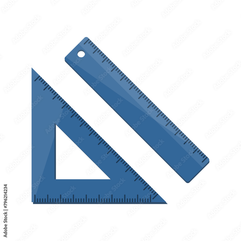Blue ruler vector. ruler icon, logo, symbol and sign isolated on ...