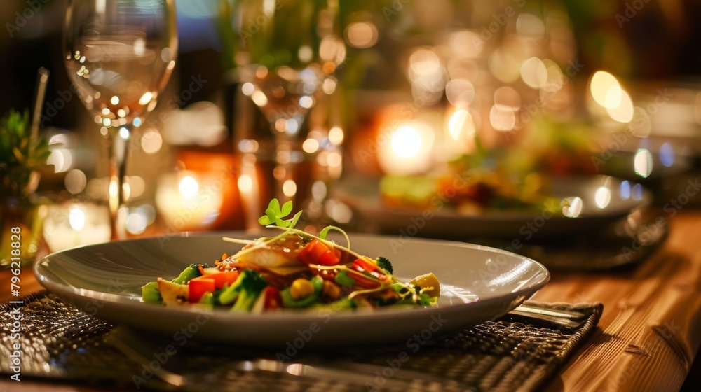 An elegant dinner party with a gourmet twist on curry stir-fry ...