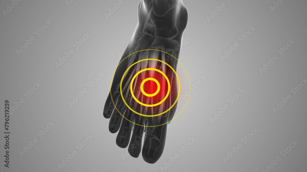 Extensor digitorum longus tendon discomfort that trigger pain Stock ...
