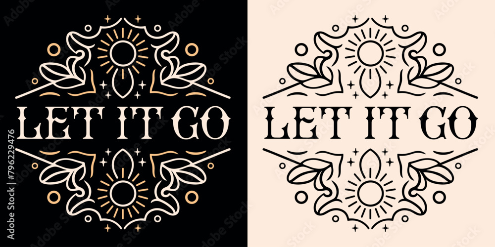 Let it go badge women mental health mindfulness calming practice ...