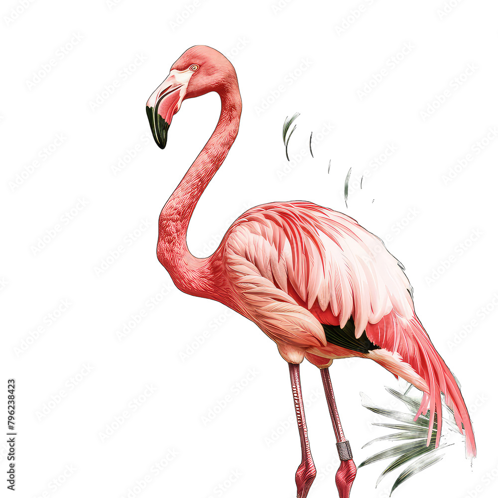 Flamingo Studio Shot isolated on Transparent Background, without ...