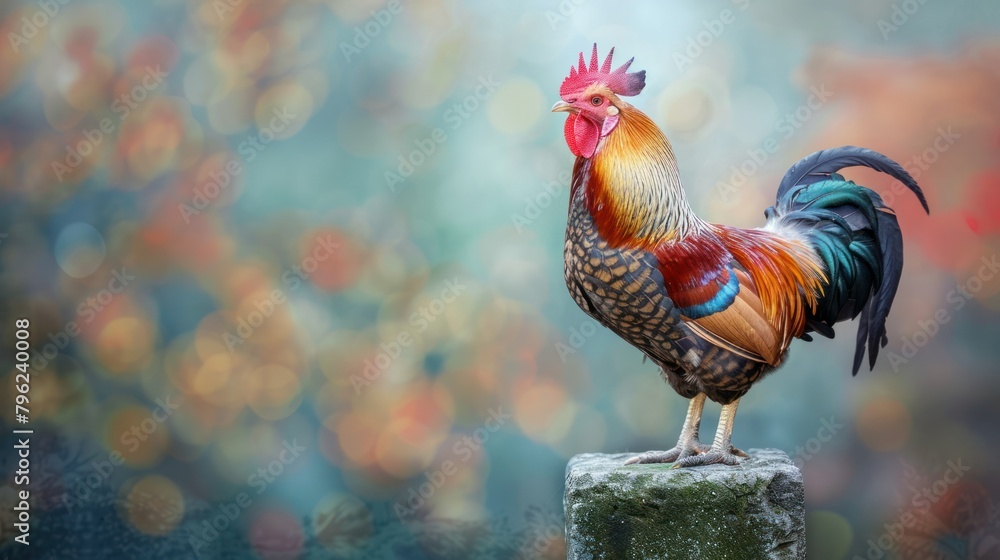 Polish chicken, its unique crest of feathers resembling a crown ...