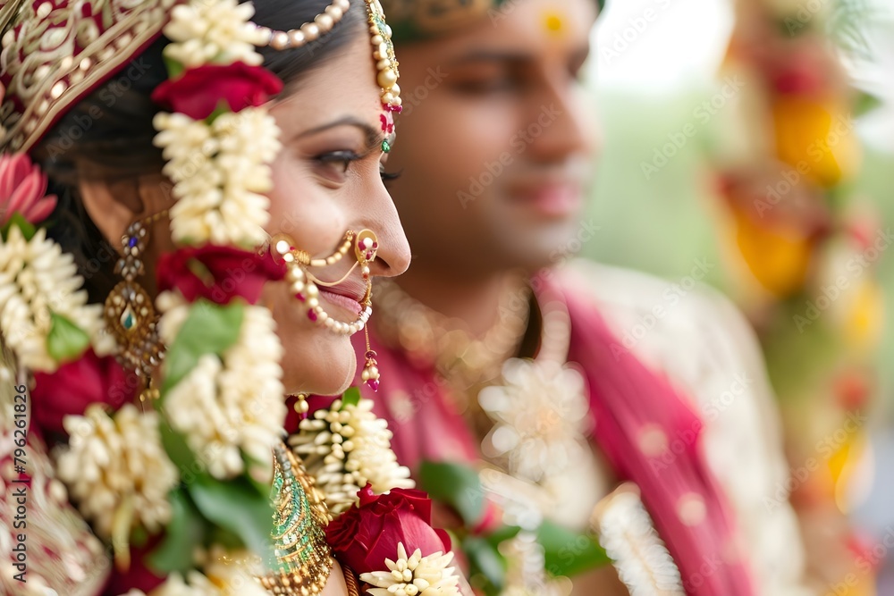 Traditional Hindu Wedding: Indian Bride and Groom. Concept Hindu ...