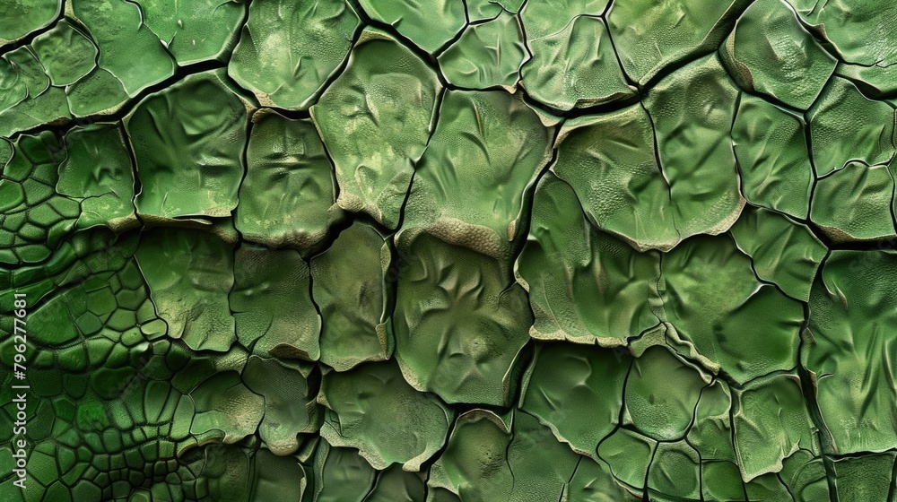 Fractured Green Dinosaur Skin Texture Design for Max Models and Closeup ...