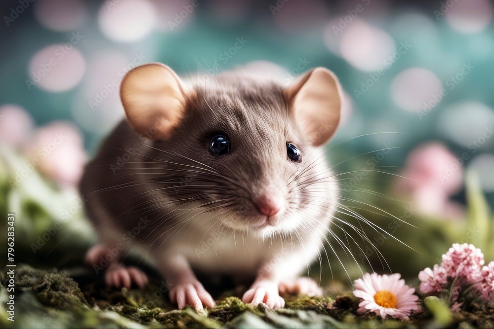 'collection mouse white background animal pet rat isolated isolation ...