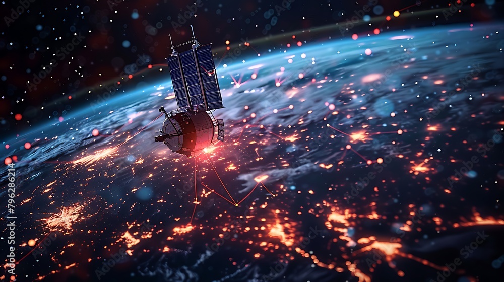 Create a high-resolution digital image that showcases a global ...