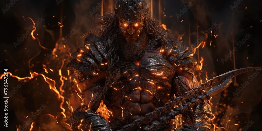 Ruthless portrayal of Ares, the Greek god of war, epitomizing the ...