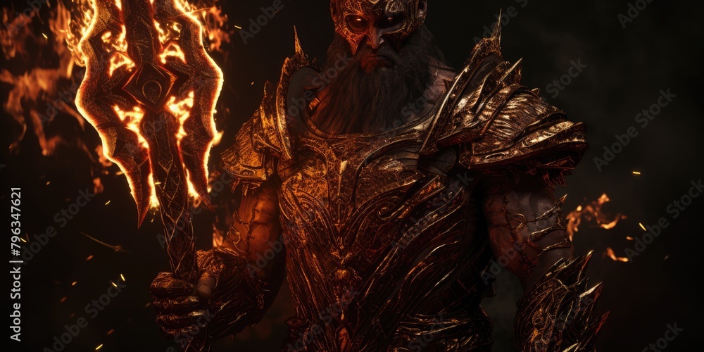 Ruthless portrayal of Ares, the Greek god of war, epitomizing the ...