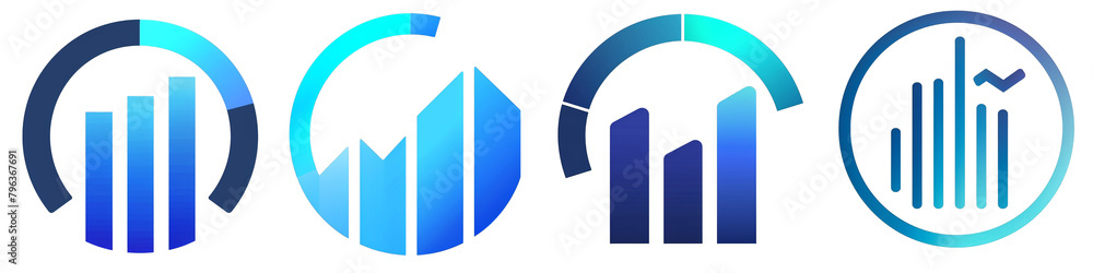 Analysis clipart collection, symbol, logos, icons isolated on ...