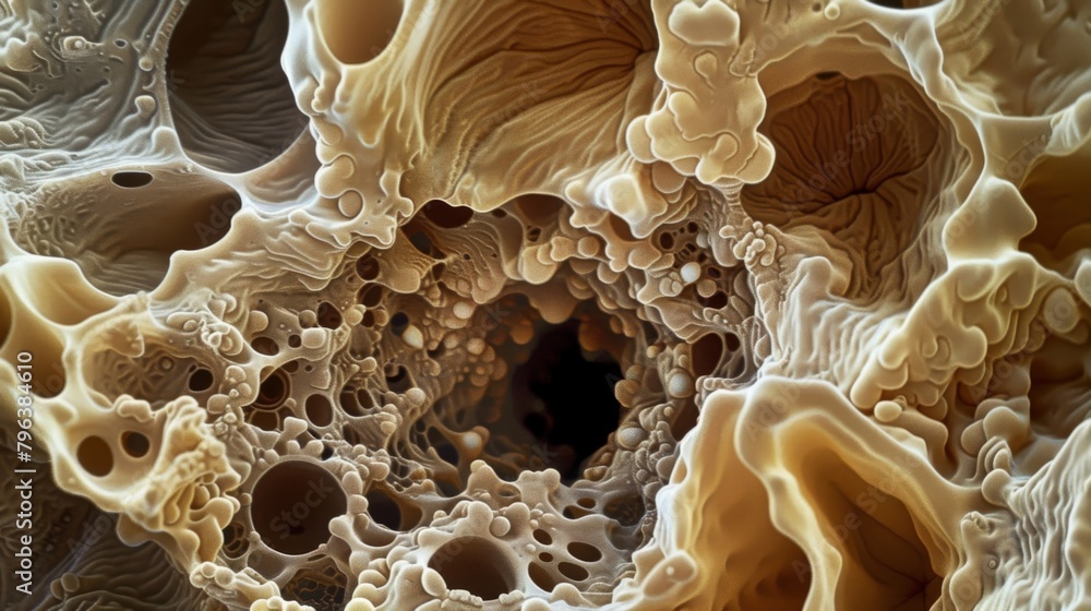 A scanning electron microscope image of a stoma providing a highly ...