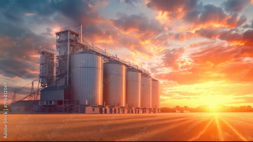 Agro storage granary elevator at an agro-processing plant for ...