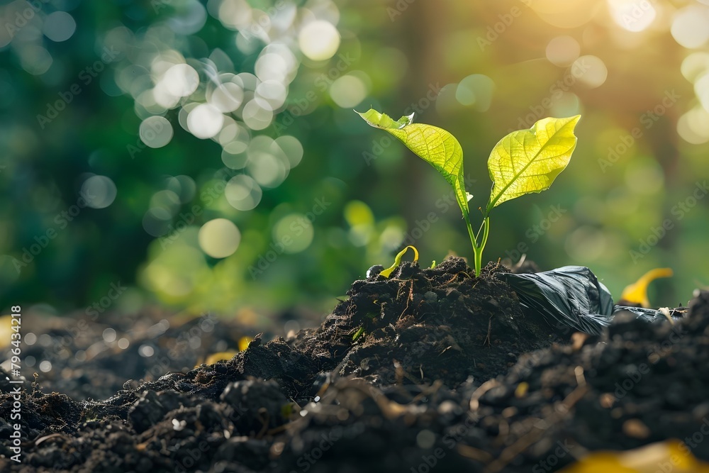 Biodegradable plastics decompose in composting area reducing landfill ...