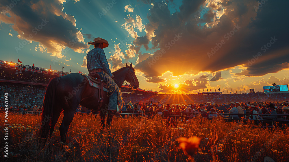 Calgary Stampede Festival in the afternoon, crowds crowd around the ...