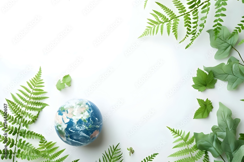 Celebrate Earth Day and World Environment Day on a white background ...