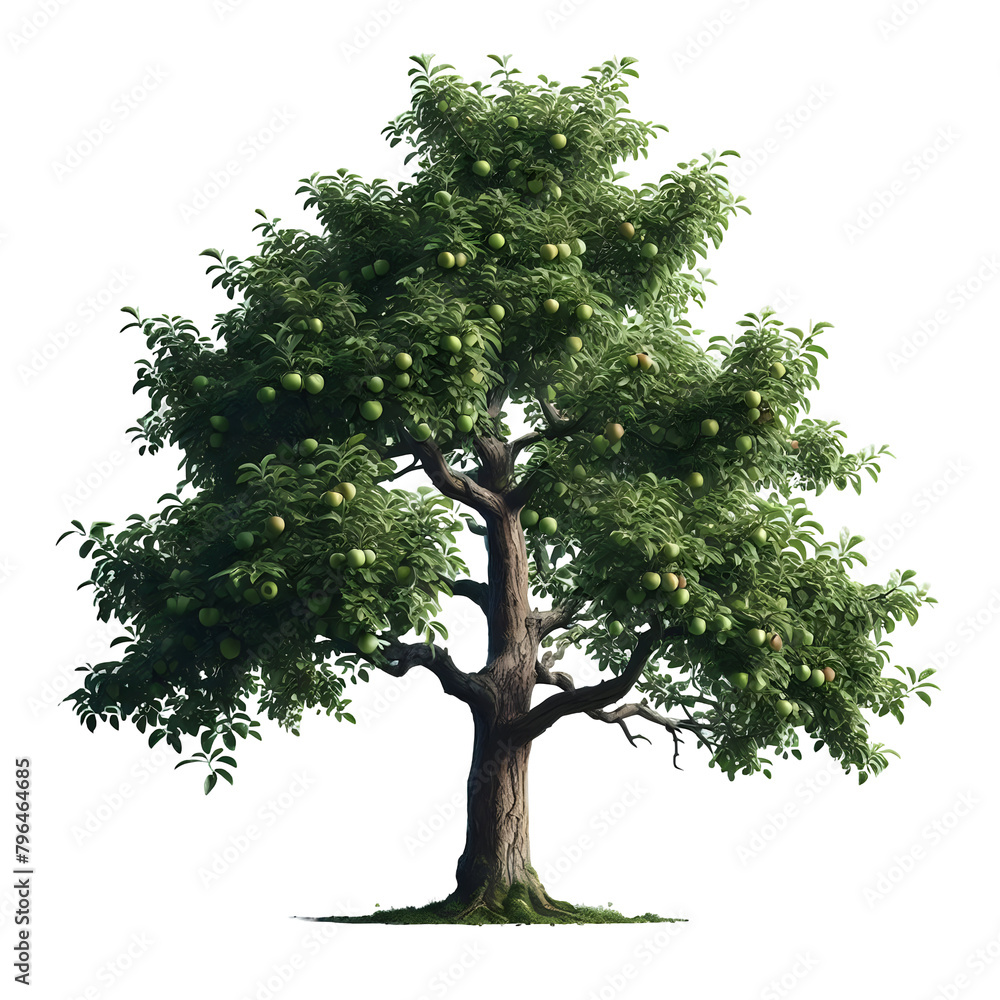 green apple tree plant isolated on transparent background png Stock ...
