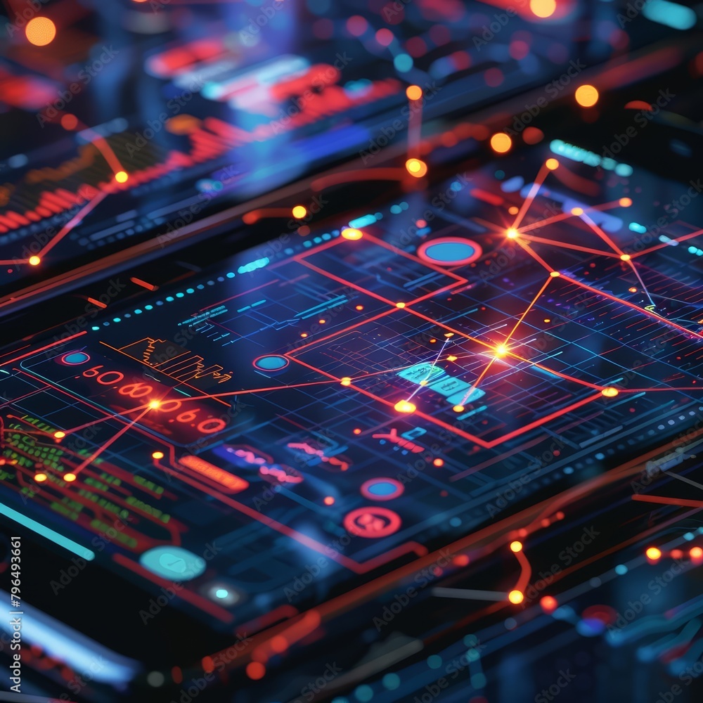 An online banking app displays a digital ledger, tracking every ...