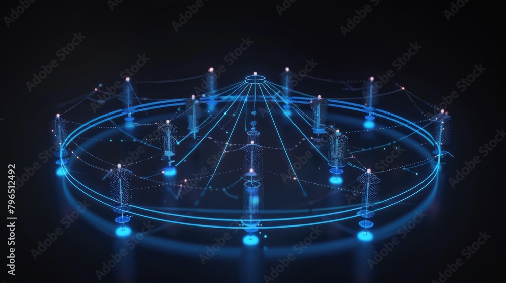 Depict an optical concept ring network design, highlighting the self ...