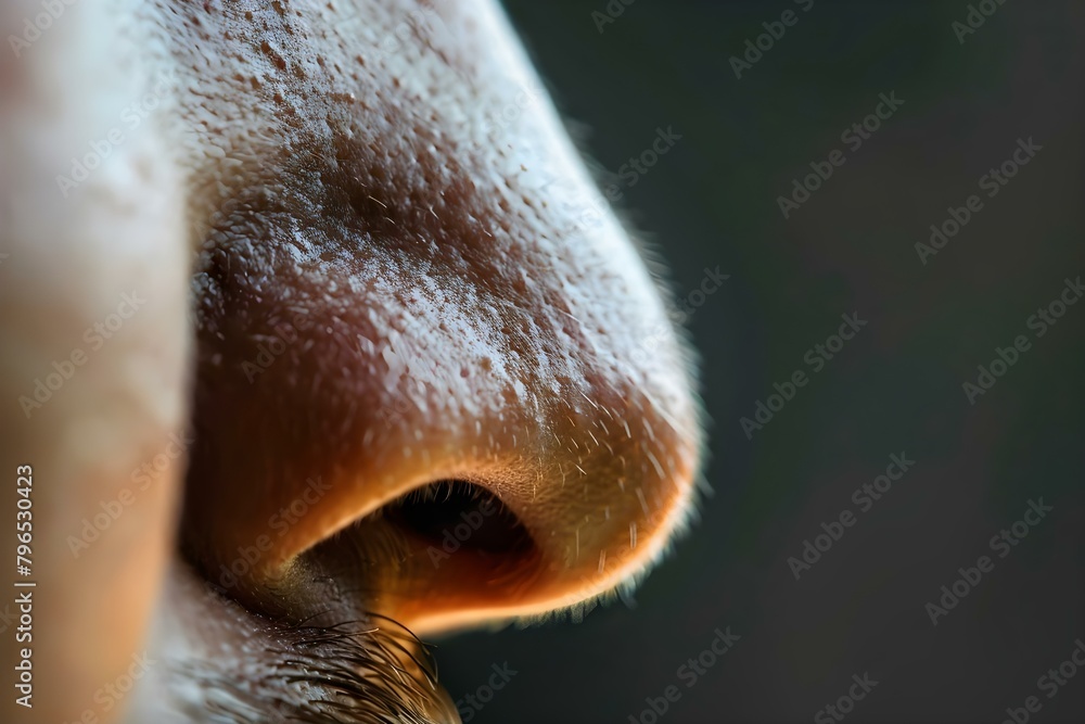 Close-up of a human nose. Concept Macro photography, Nose portrait ...