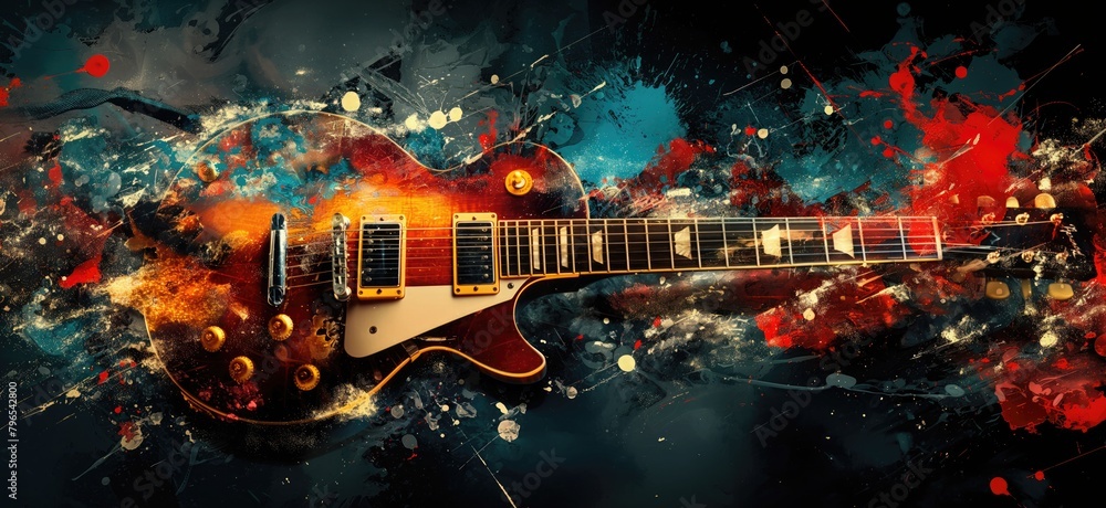 Rock music background. Rock poster. Background for music festival or ...