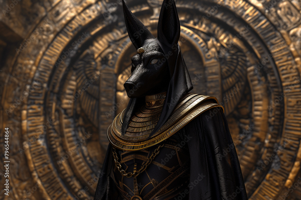 Anubis, the Egyptian god of death, mummification, embalming, the ...