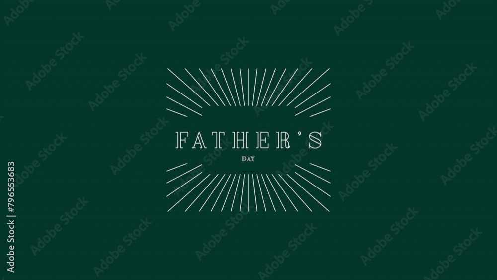 A simple, stylish black and white Father's Day logo takes center stage ...