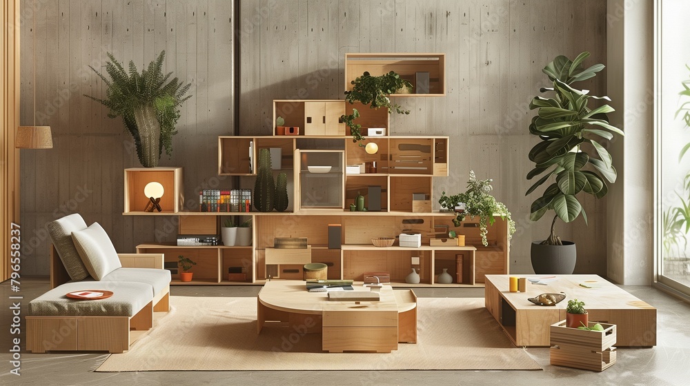 Use modular furniture pieces that can be easily rearranged to suit ...