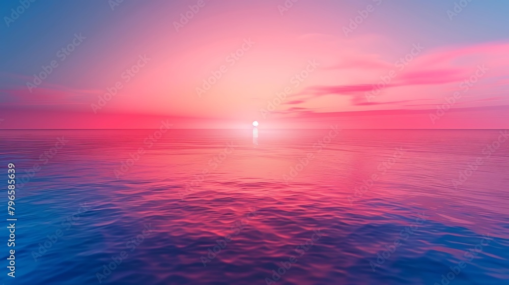 Bright red and blue colored subtle vaporwave synthwave style empty ...