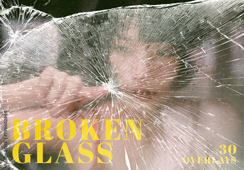 30 Broken Glass Texture Overlays Stock Template | Adobe Stock