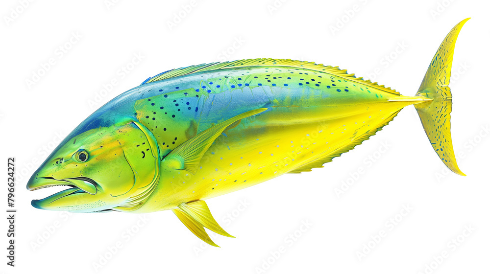 Mahi-mahi beautiful fish isolated on white background Stock Photo ...