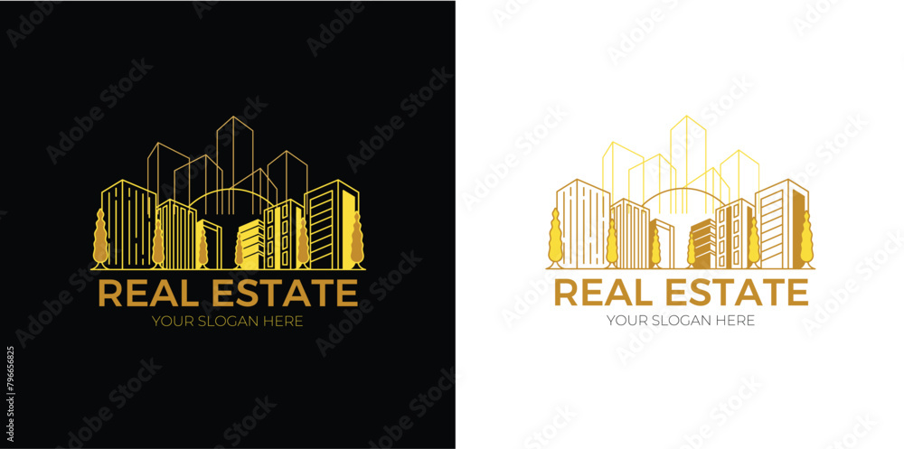 Real estate Building logo design inspiration.Real estate logo template ...