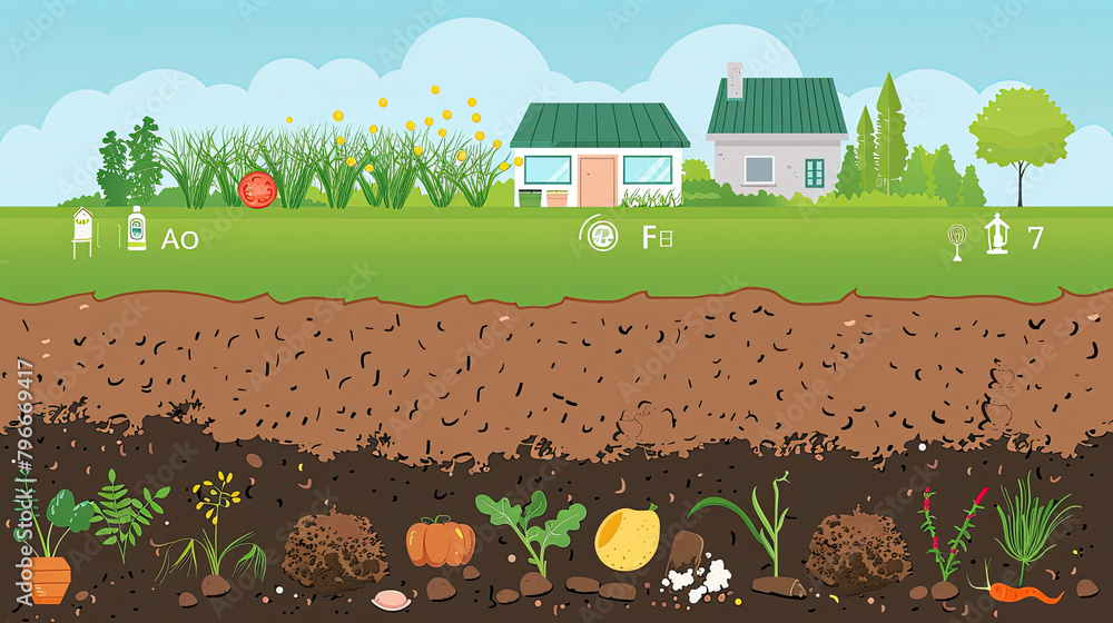 diagram detailing the composting process, from kitchen scraps to ...