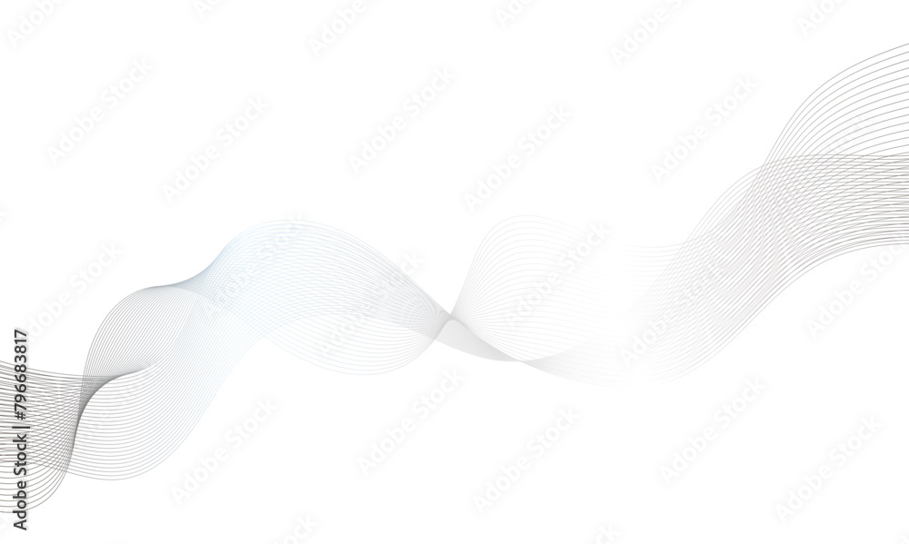 Abstract wave and curved blend lines on transparent background. Sound ...
