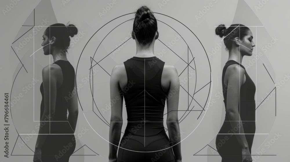 Geometric interpretation of the ideal body shape AI generated ...