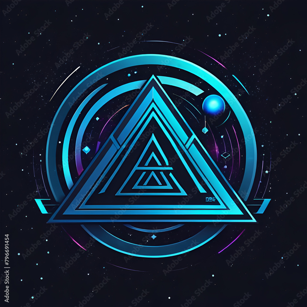 a logo inspired by outer space and scifi themes with futuristic fonts ...