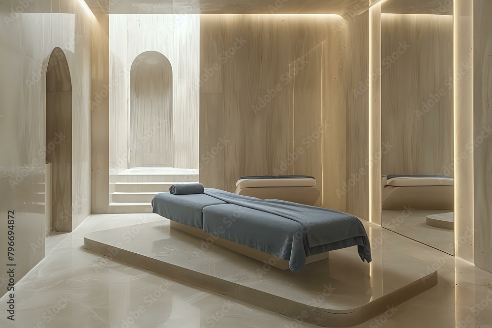 Contemporary Spa Setting with Understated Elegance and Comforting Setup ...