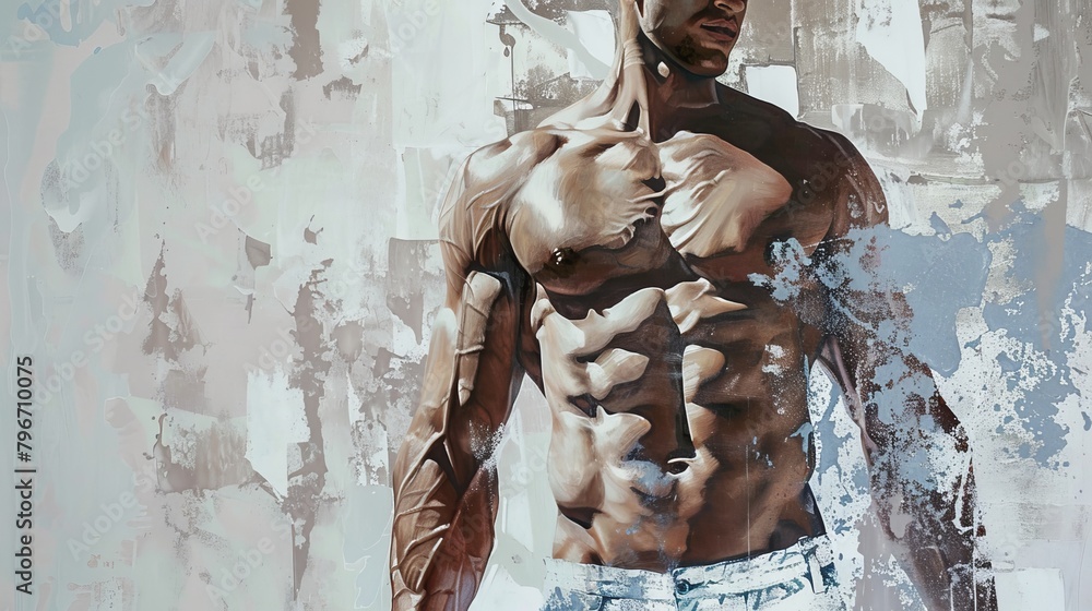 Modern and abstract depiction of the ideal physique AI generated ...