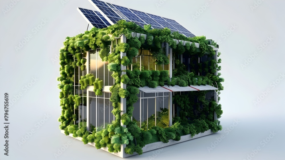 Sustainable Development Symbolized: A 3D Model of a Green Eco-Friendly ...