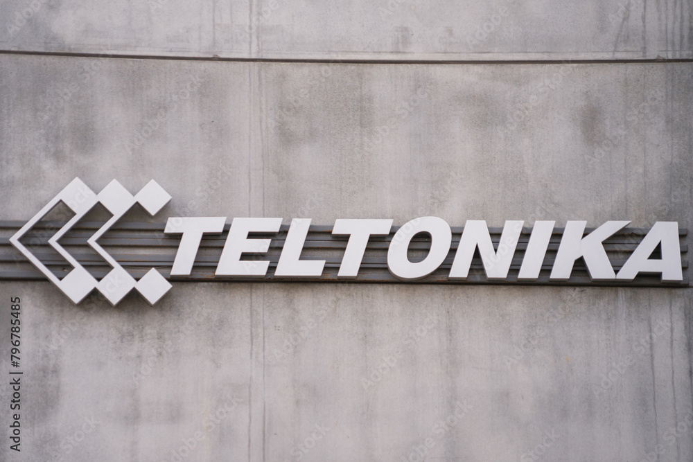 Vilnius, Lithuania - November 9, 2023: Teltonika logo sign. Teltonika ...