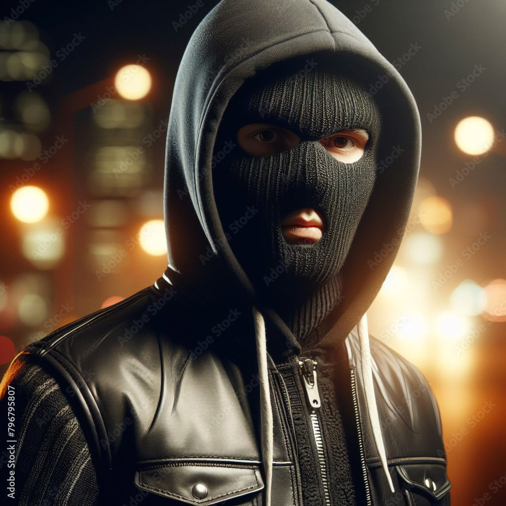 Gang member with guns, doing gang signs, wearing ski masks, balaclavas ...