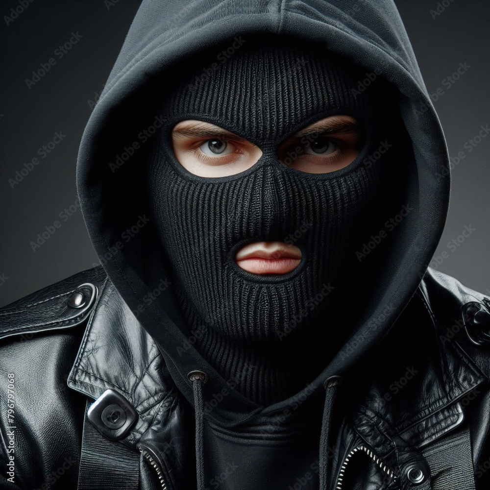 Gang member with guns, doing gang signs, wearing ski masks, balaclavas ...