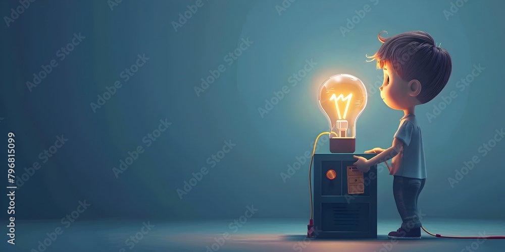Electrician character teaches children about electricity through an ...