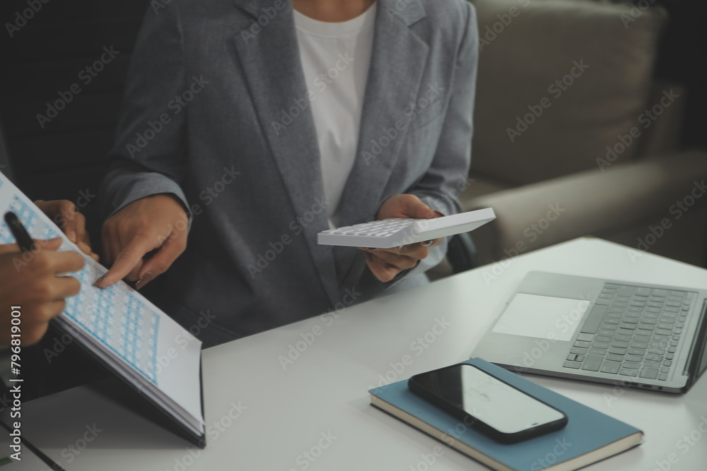 Team of business people working together in the meeting room office ...