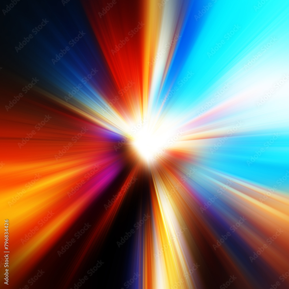 Colorful zoom motion effect. Abstract background. Color lines. Colored ...