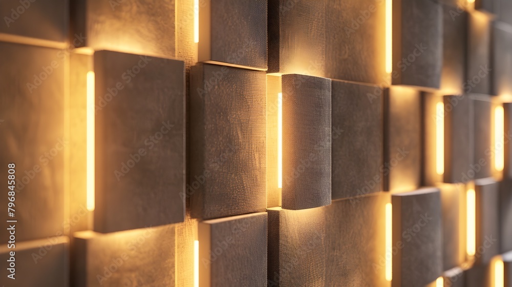 Harmonious Acoustic Dampening Panels with Soft Lighting Accentuating ...