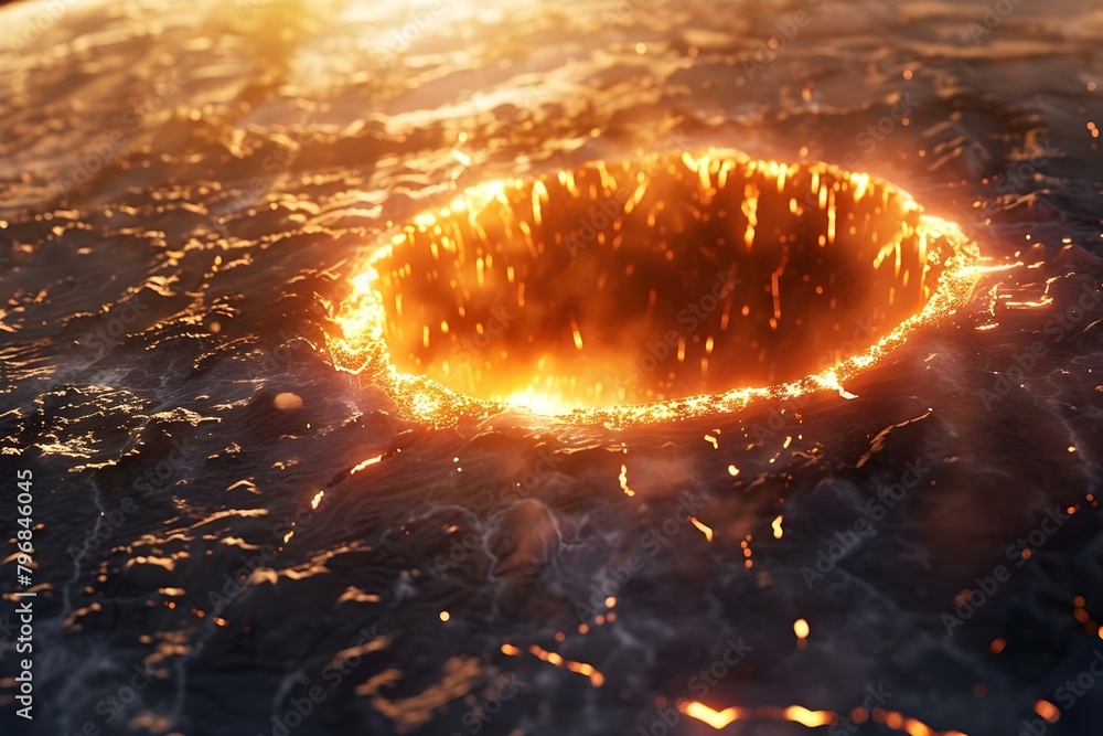 Meteor impact creates massive crater sparking global catastrophe in ...