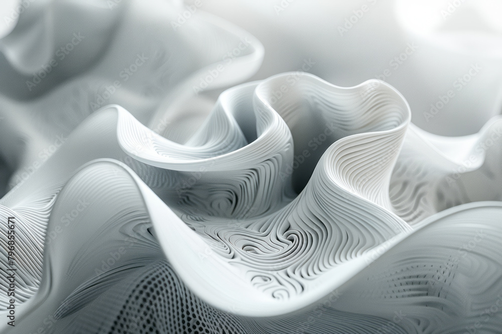 Organic flowing lines that emulate natural forms, linking technology ...